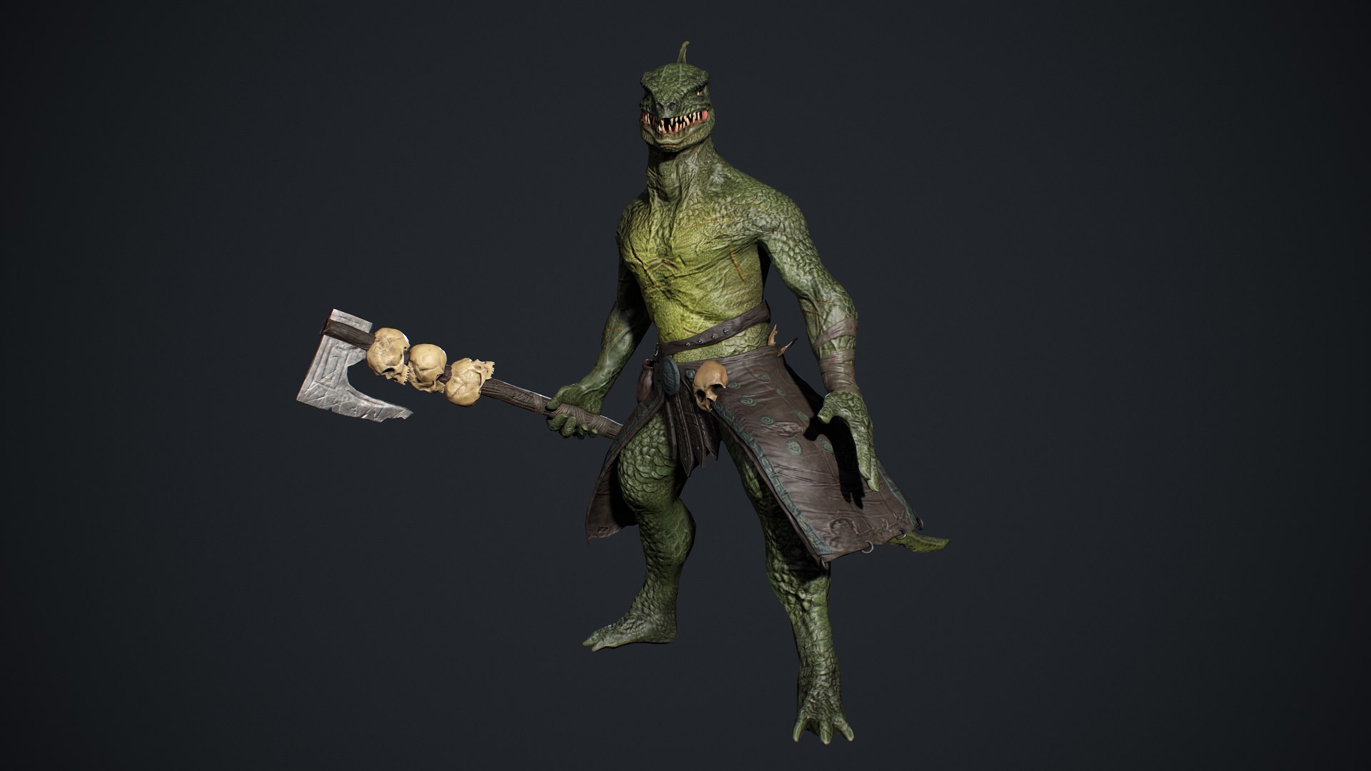 Lizardman Barbarian Model - TurboSquid 2189155