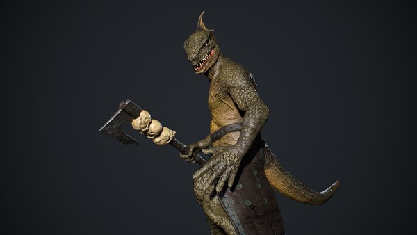 modelo 3d Bárbaro hombre lagarto - TurboSquid 2189155