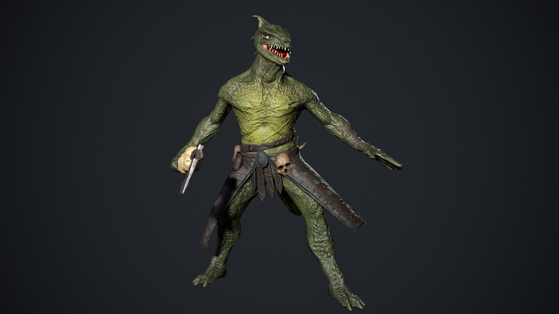 Lizardman Barbarian Model - TurboSquid 2189155