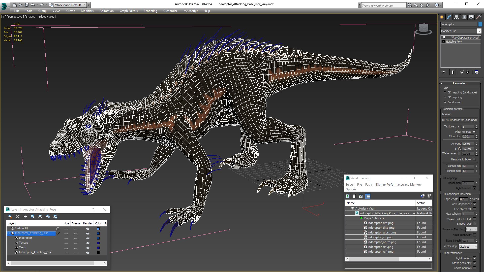 Indoraptor Attacking Pose 3D model - TurboSquid 1884904
