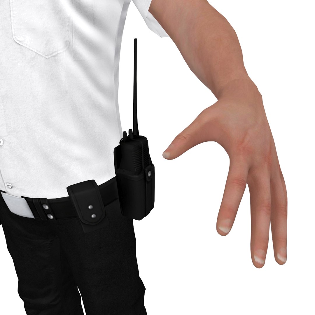 3d rigged police officer 3 model
