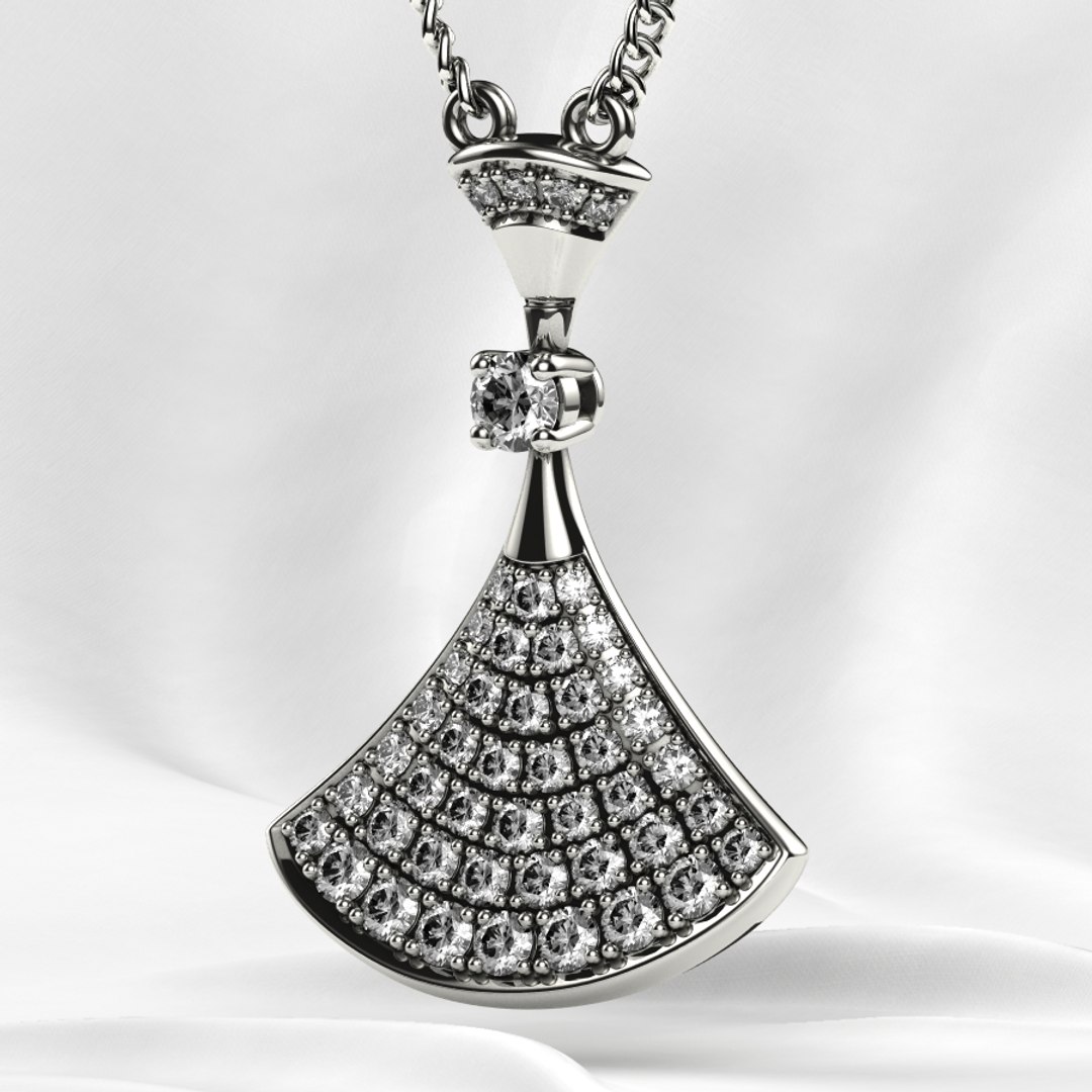 High Jewelry Luxury Gold Necklace 3D model - TurboSquid 1897059