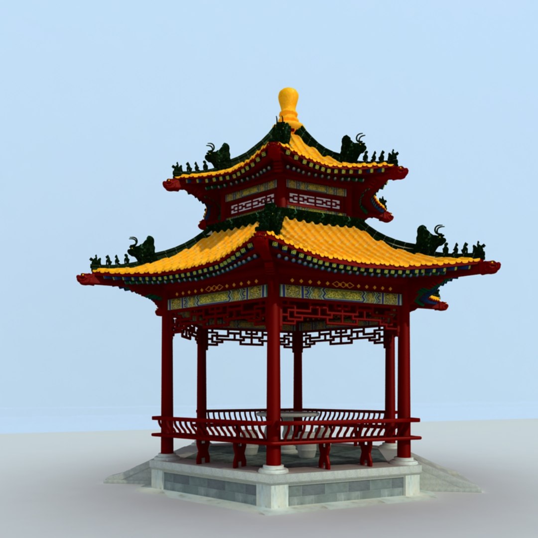 3d Sinicism Hexagon Pavilion
