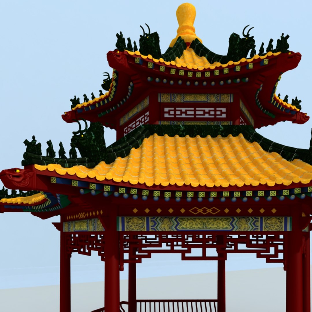 3d Sinicism Hexagon Pavilion