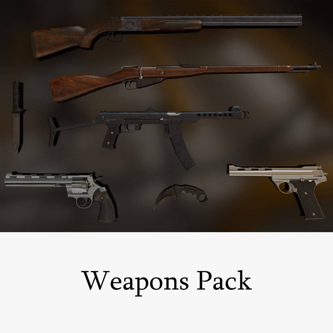 3D Weapons Pack - TurboSquid 1820135