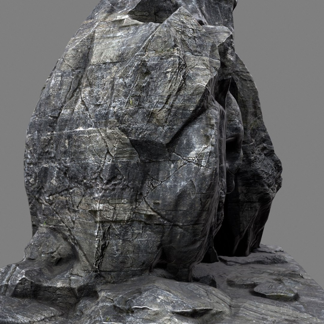 3d obj skull cave