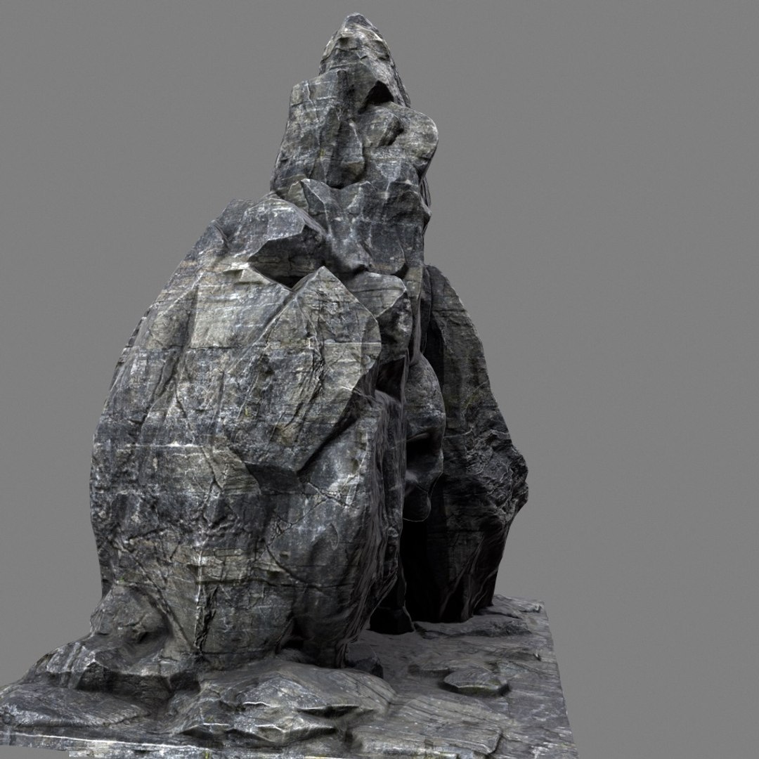 3d obj skull cave