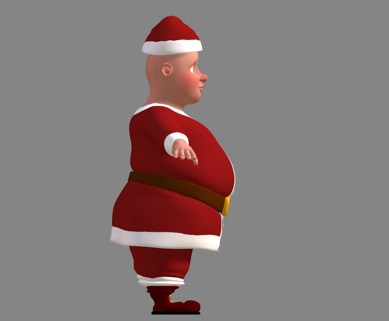 3d Model Cute Cartoon Santa Claus