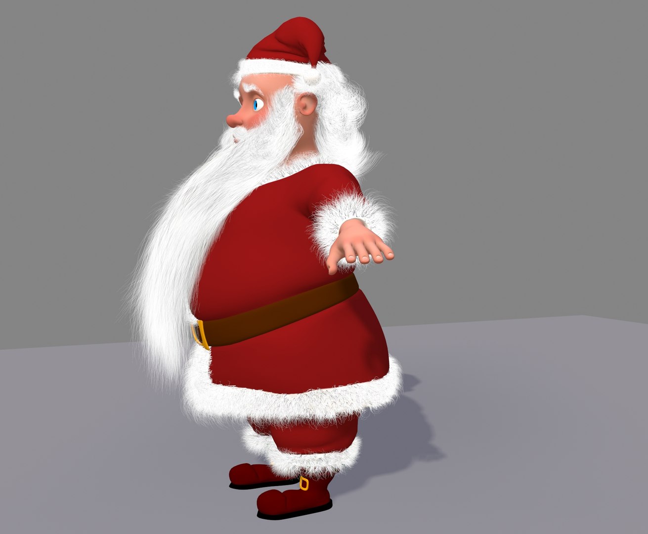 3d Model Cute Cartoon Santa Claus