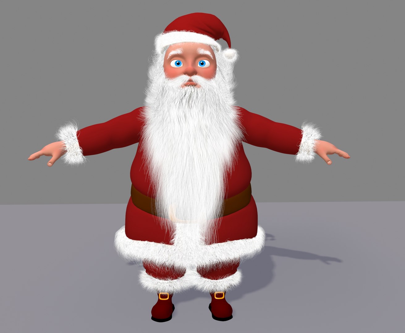 3d Model Cute Cartoon Santa Claus