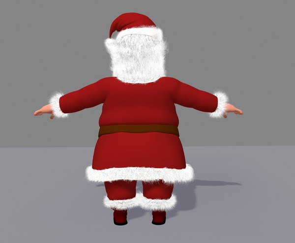 3d model cute cartoon santa claus