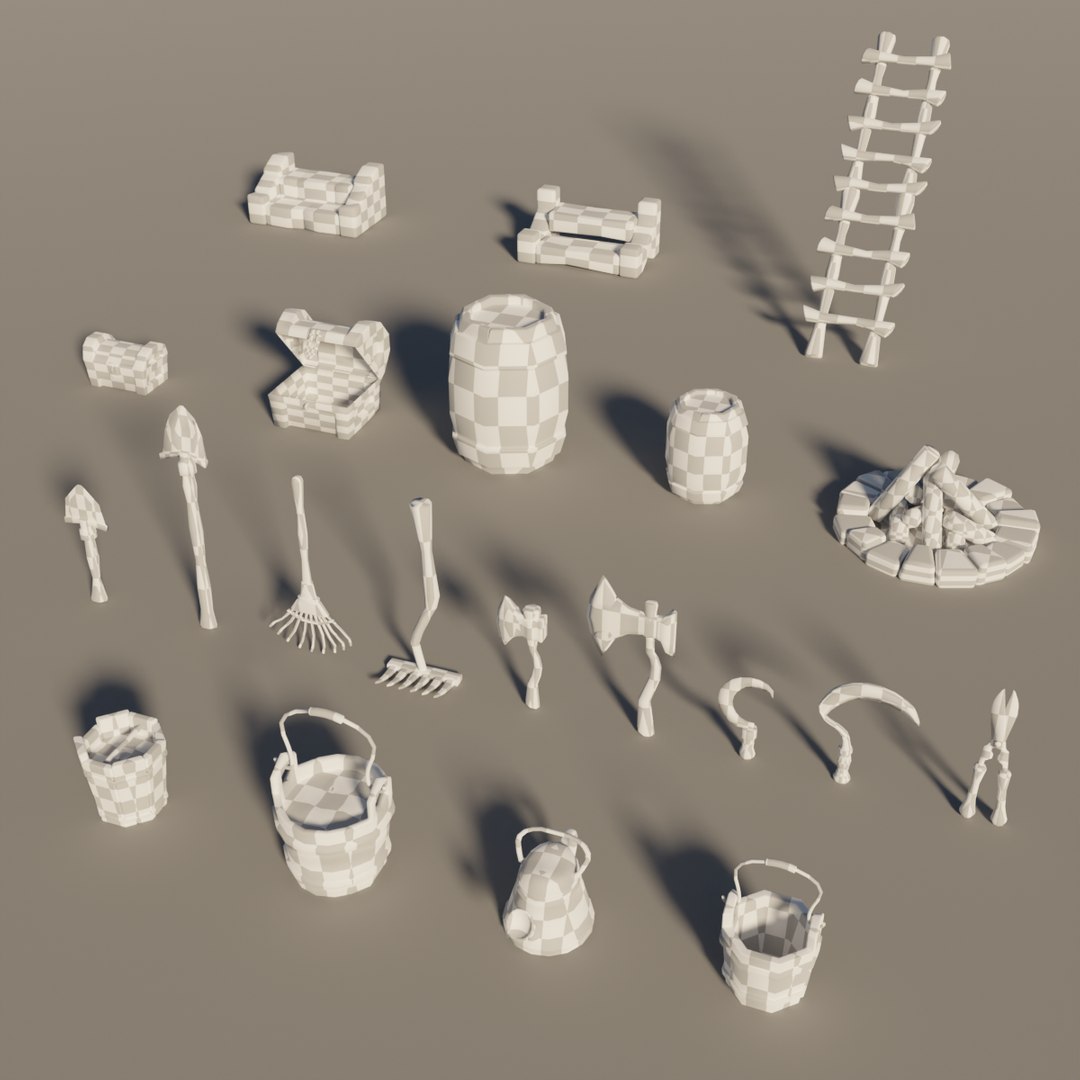 3D Farm Assets Pack Model - TurboSquid 2130239
