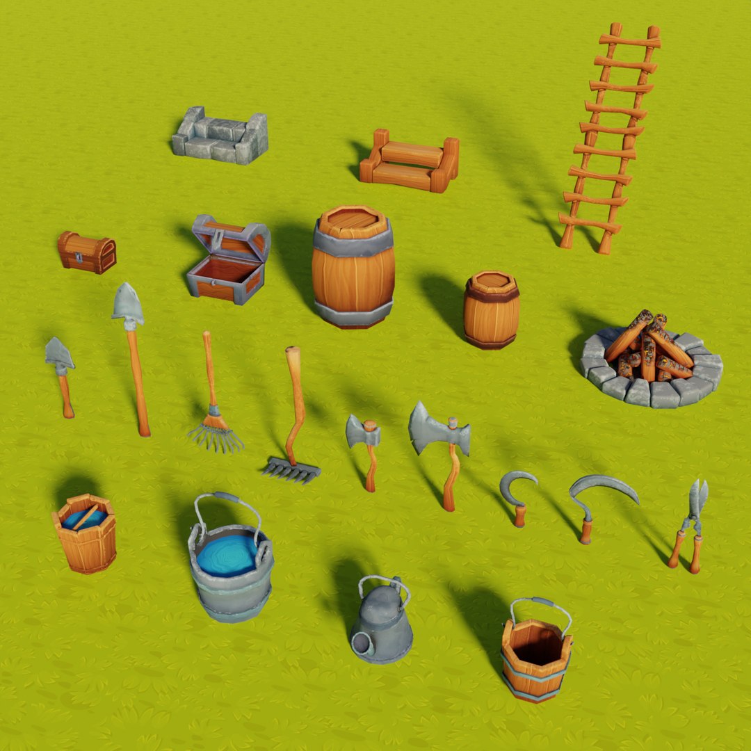 3D Farm Assets Pack Model - TurboSquid 2130239