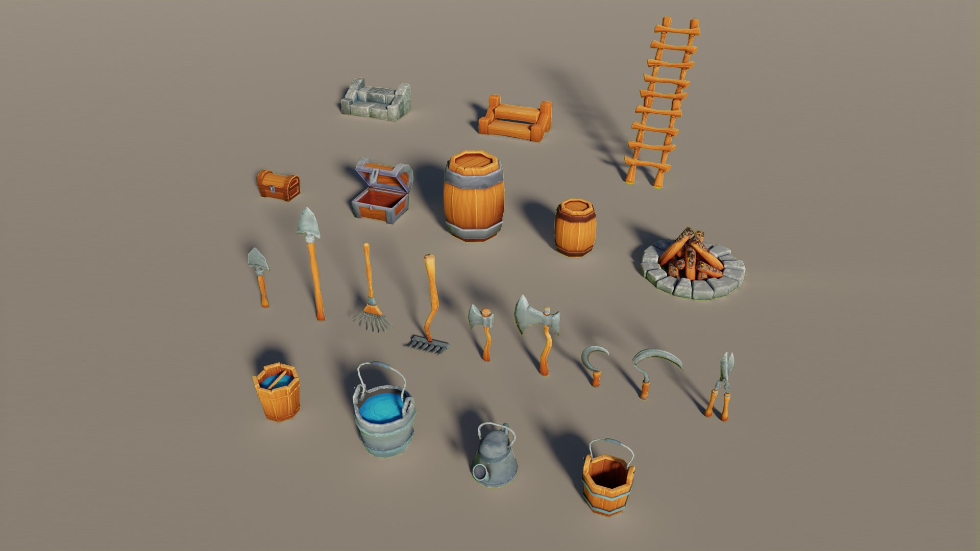 3D Farm Assets Pack Model - TurboSquid 2130239