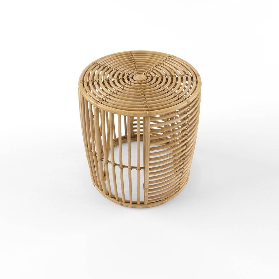 3D java rattan stool model - TurboSquid 1604893