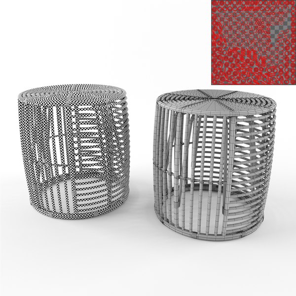 3D java rattan stool model - TurboSquid 1604893