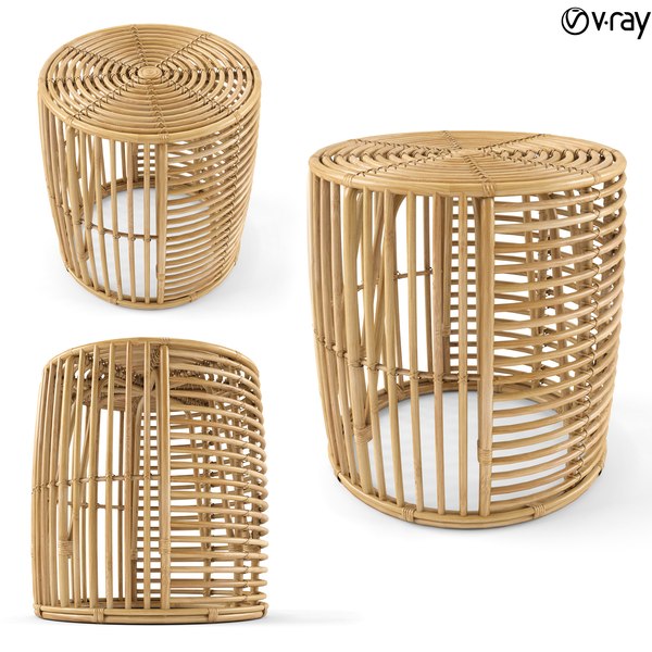 3D java rattan stool model - TurboSquid 1604893