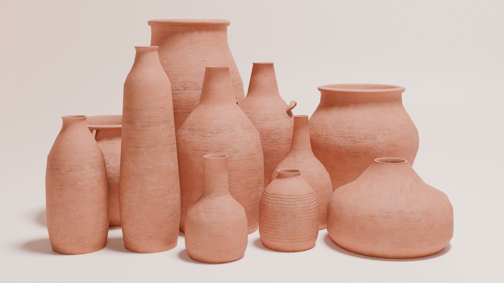 11 Medieval Vases Including a Bonus Terracotta Variant 3D model ...