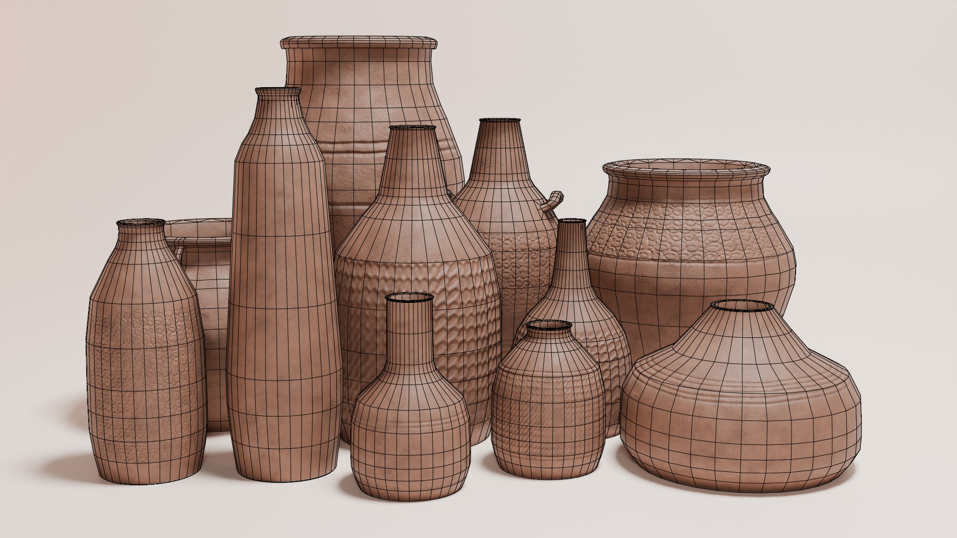 11 Medieval Vases Including a Bonus Terracotta Variant 3D model ...