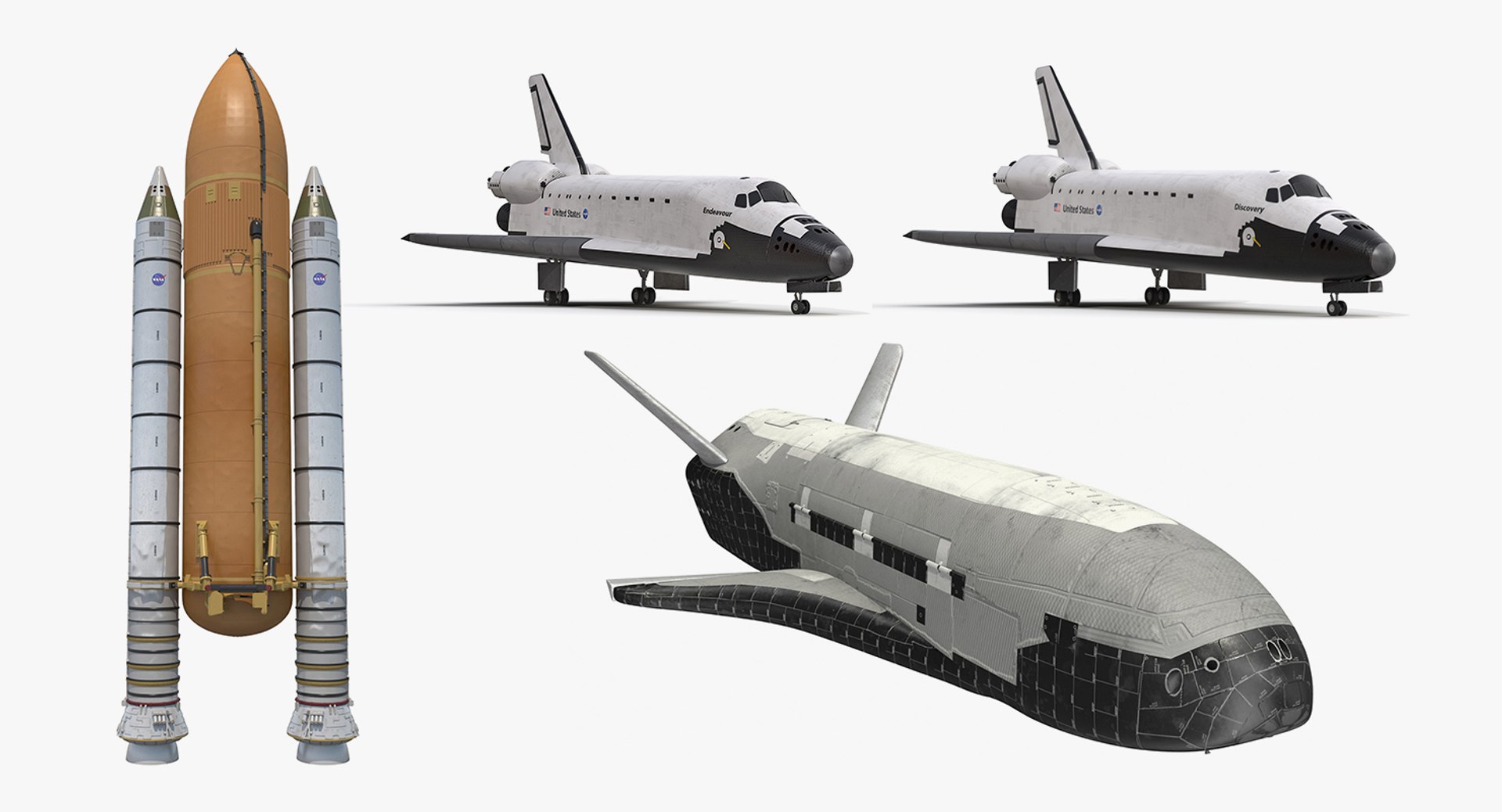Space shuttles 3 model - TurboSquid 1659523