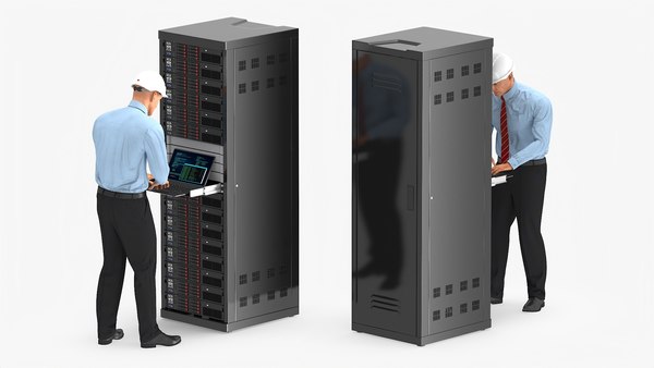 modelo 3d Administrador de sistemas por Server Rack Rigged - TurboSquid ...
