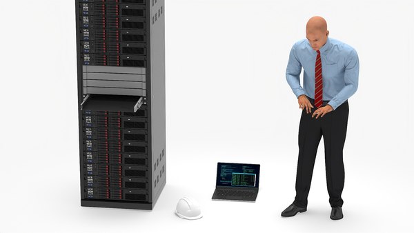 modelo 3d Administrador de sistemas por Server Rack Rigged - TurboSquid ...