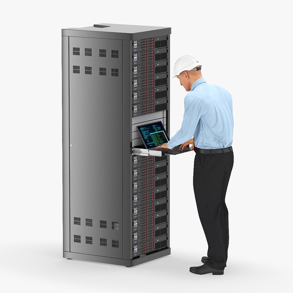 modelo 3d Administrador de sistemas por Server Rack Rigged - TurboSquid ...