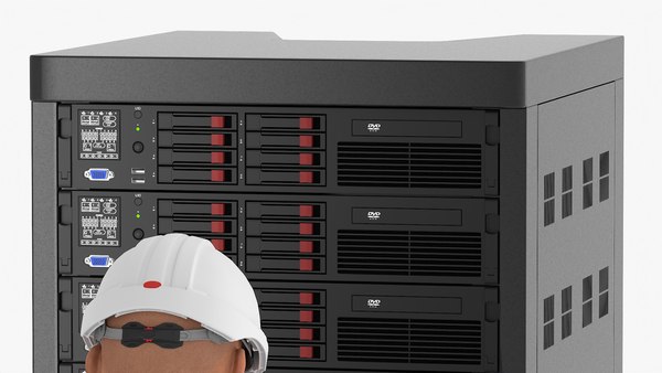 modelo 3d Administrador de sistemas por Server Rack Rigged - TurboSquid ...