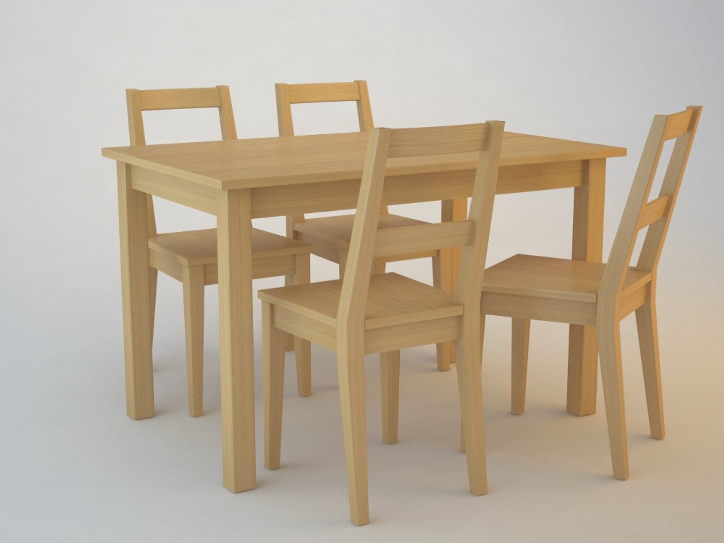 3d Ikea Table Chair Model