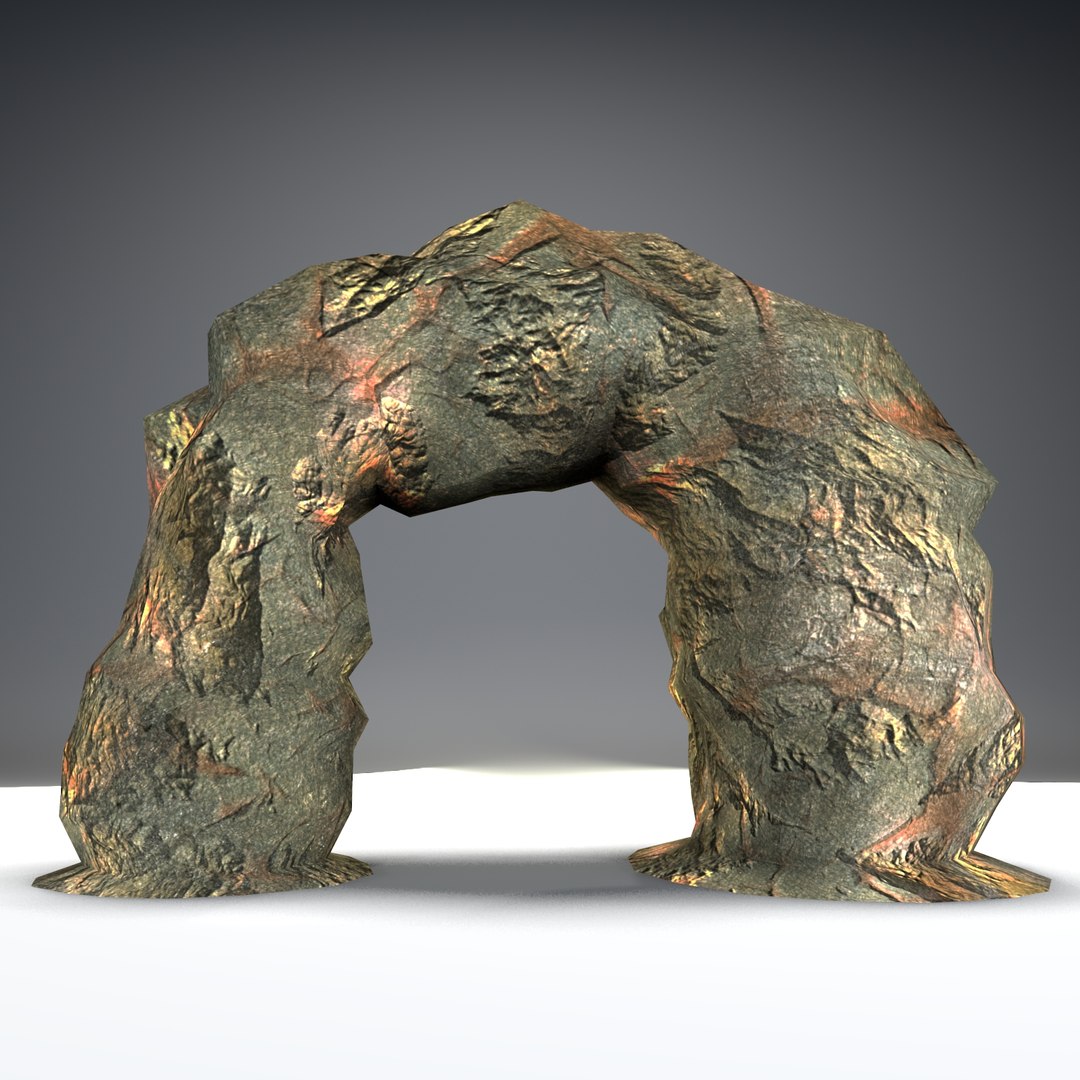 3d model realistic stone arch