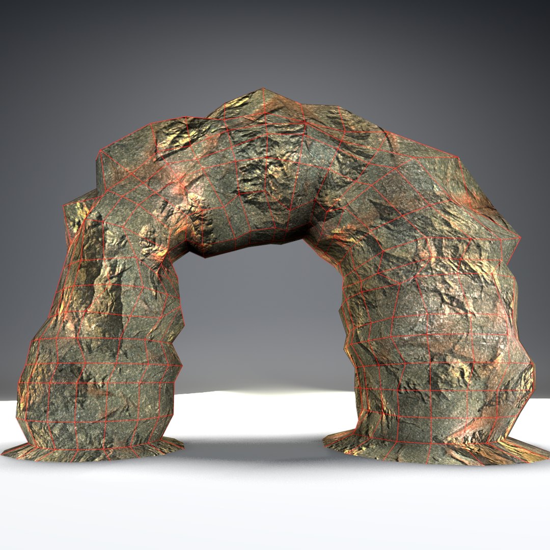 3d model realistic stone arch