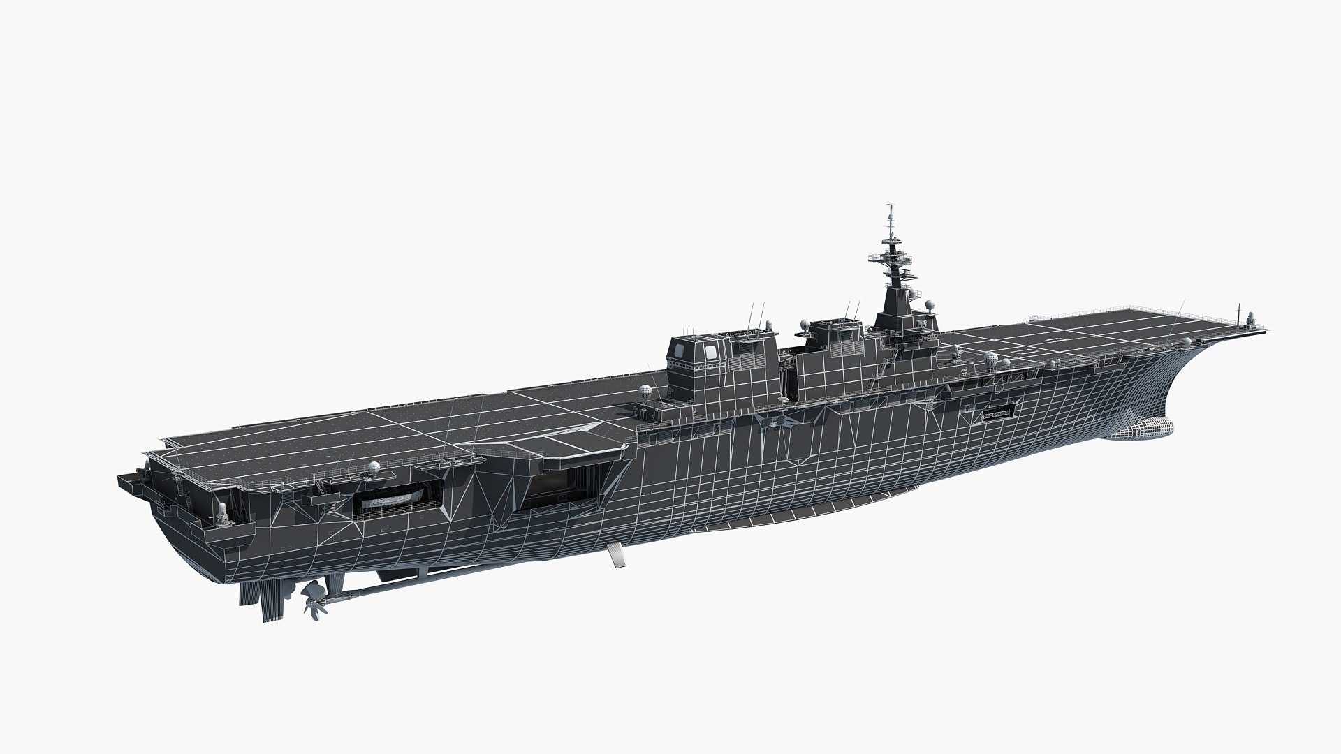 3D Izumo Class Kaga Helicopter Destroyer 184 Model - TurboSquid 2171430