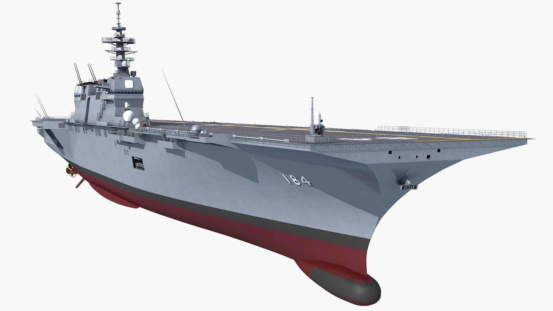 3D Izumo Class Kaga Helicopter Destroyer 184 Model - TurboSquid 2171430