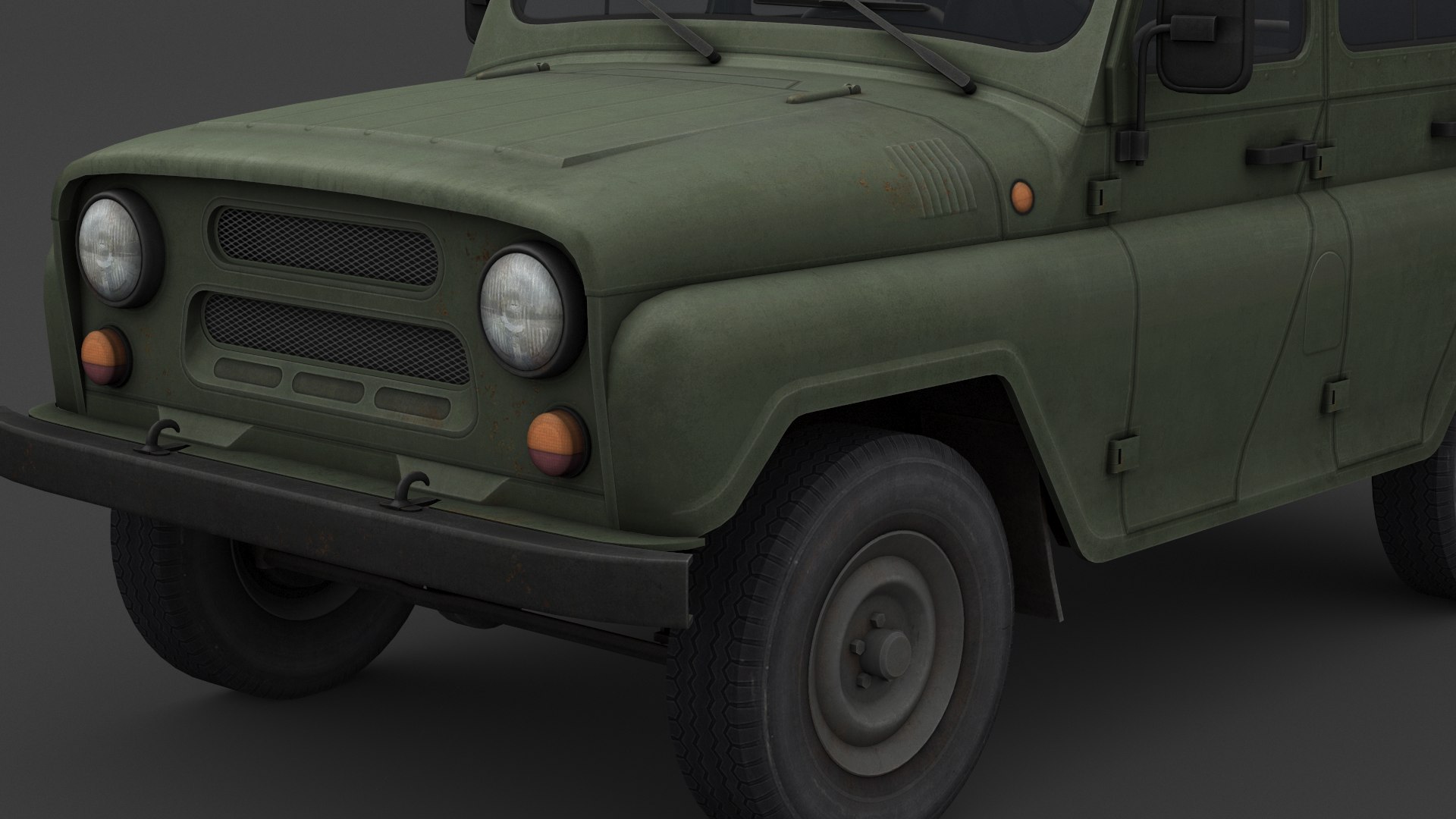 3D uaz 469 military model - TurboSquid 1697550