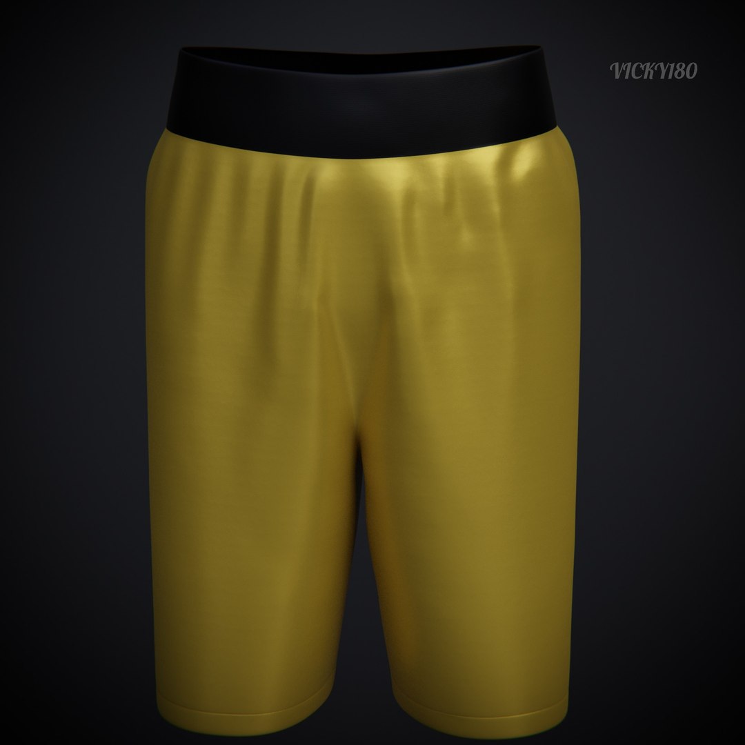 3D Model Male Boxing Outfit - Shorts And Robe With 2 Base Colors ...