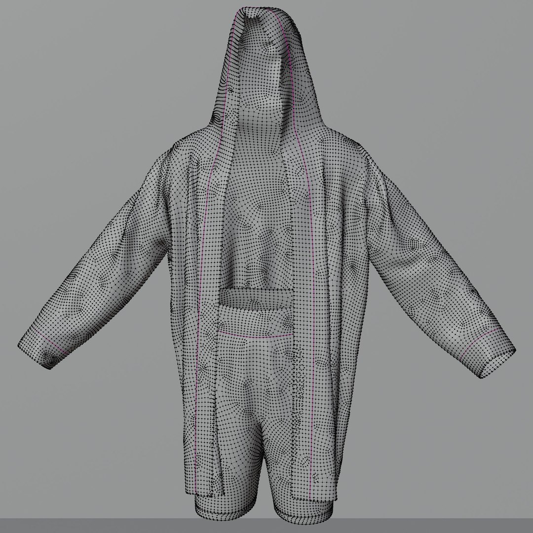 3D Model Male Boxing Outfit - Shorts And Robe With 2 Base Colors ...