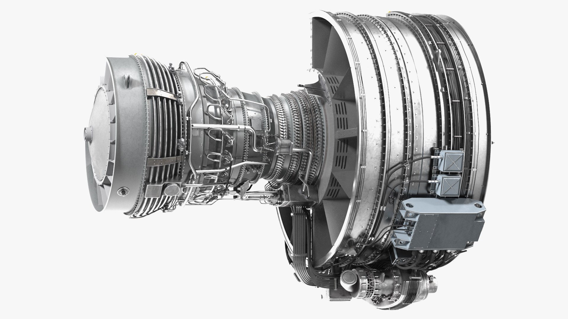Aircraft Turbofan Engine CFM International CFM56 Sectioned 3D model ...