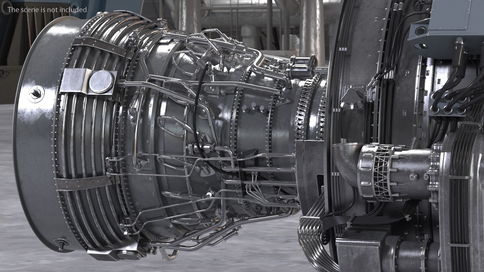 Aircraft Turbofan Engine CFM International CFM56 Sectioned 3D Model ...