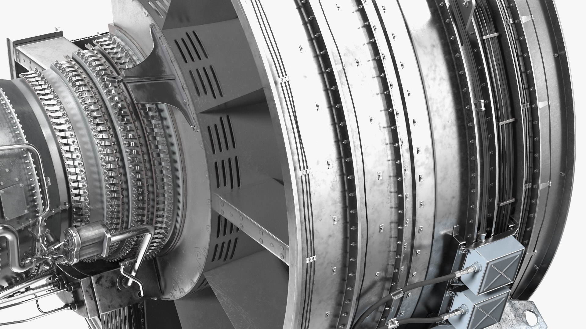 Aircraft Turbofan Engine CFM International CFM56 Sectioned 3D model ...