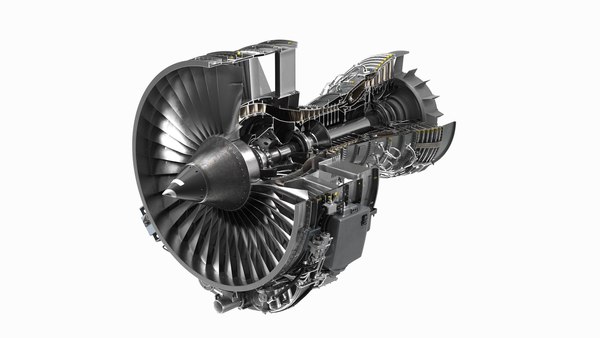 modelo 3d Motor Turbofan de Avión CFM International CFM56 Seccionado ...