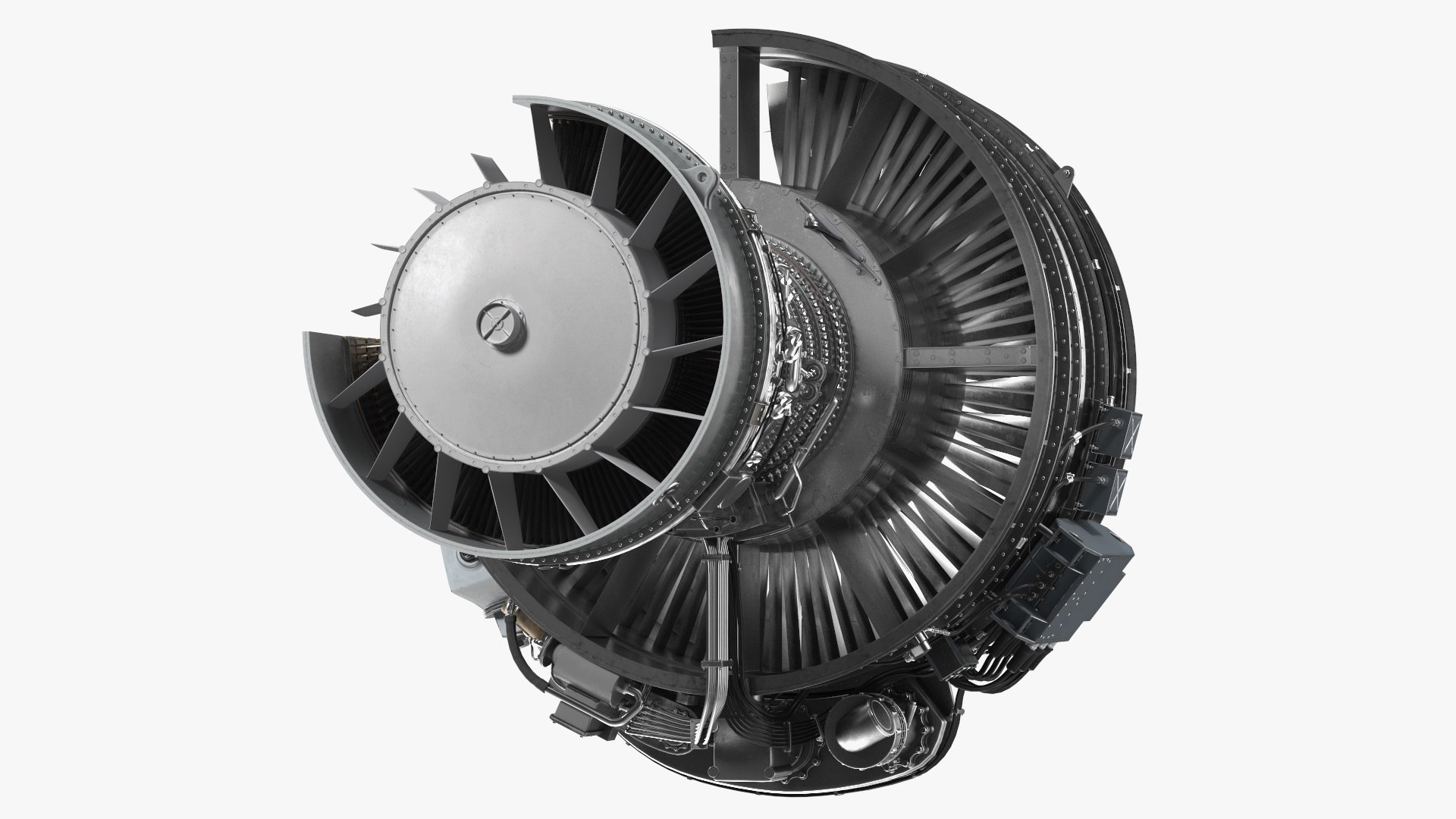 Aircraft Turbofan Engine CFM International CFM56 Sectioned 3D model ...