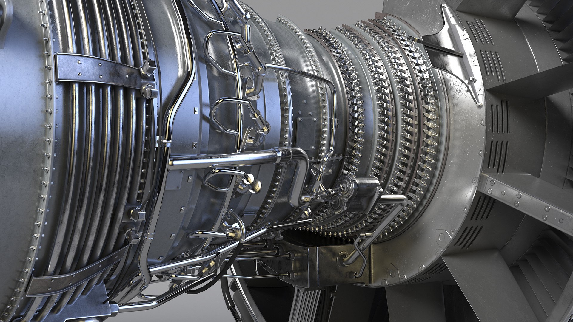 Aircraft Turbofan Engine CFM International CFM56 Sectioned 3D Model ...