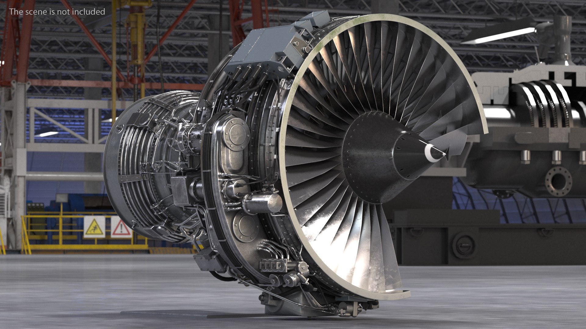 Aircraft Turbofan Engine CFM International CFM56 Sectioned 3D Model ...