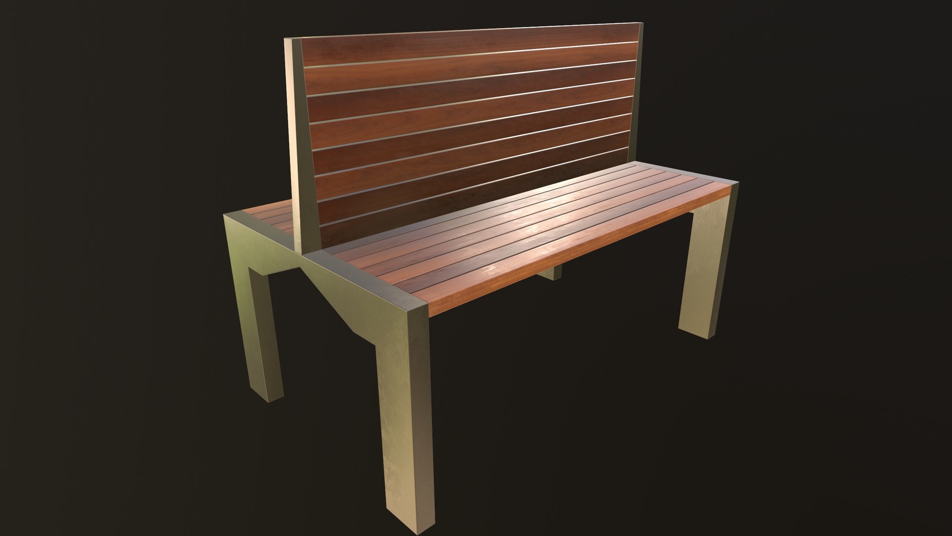 Modern Bench 3D Model AR VR 3D - TurboSquid 1967075