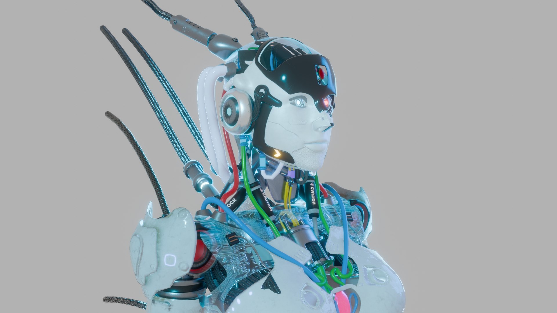 Futuristic Female Robot Model - TurboSquid 2300442