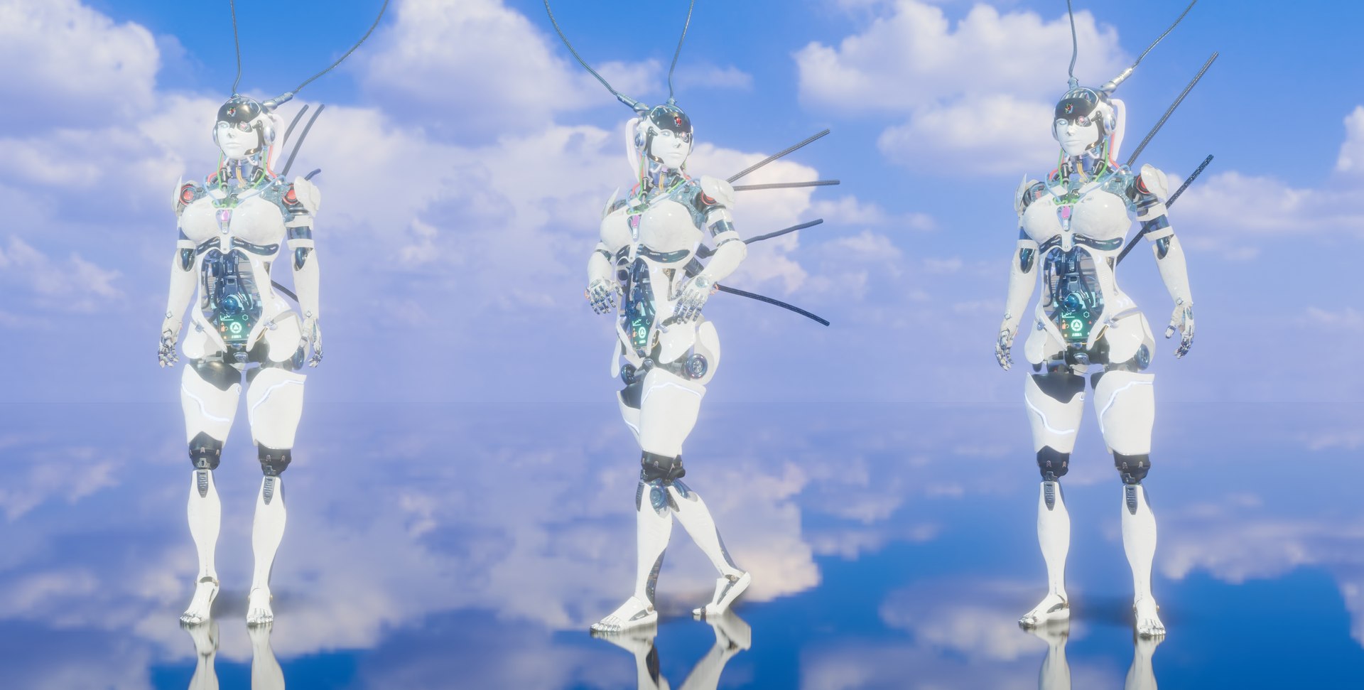 Futuristic Female Robot Model - TurboSquid 2300442