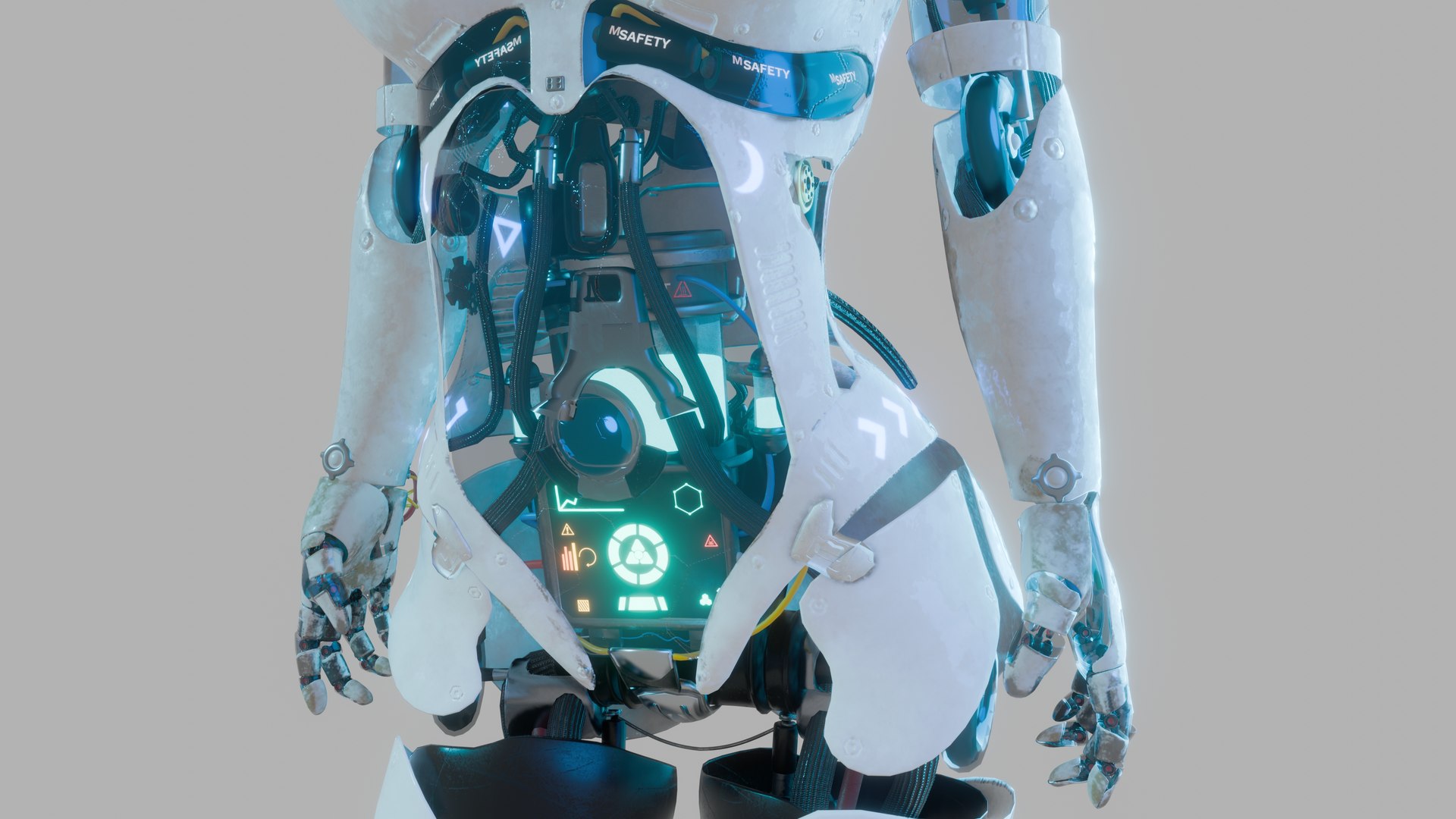 Futuristic Female Robot Model - TurboSquid 2300442