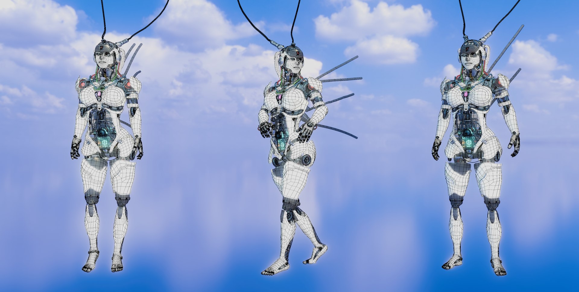 Futuristic Female Robot Model - TurboSquid 2300442