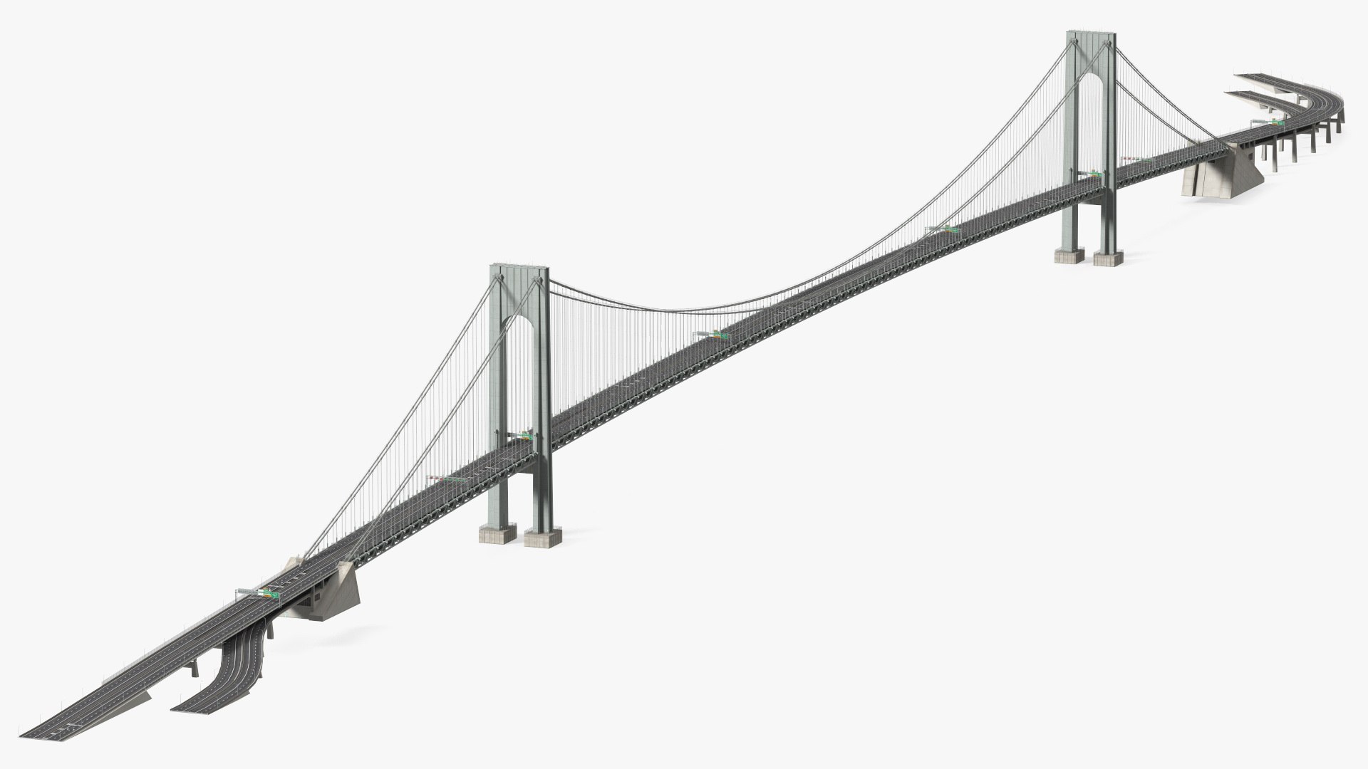Suspension Bridges Collection 3D model - TurboSquid 1923827