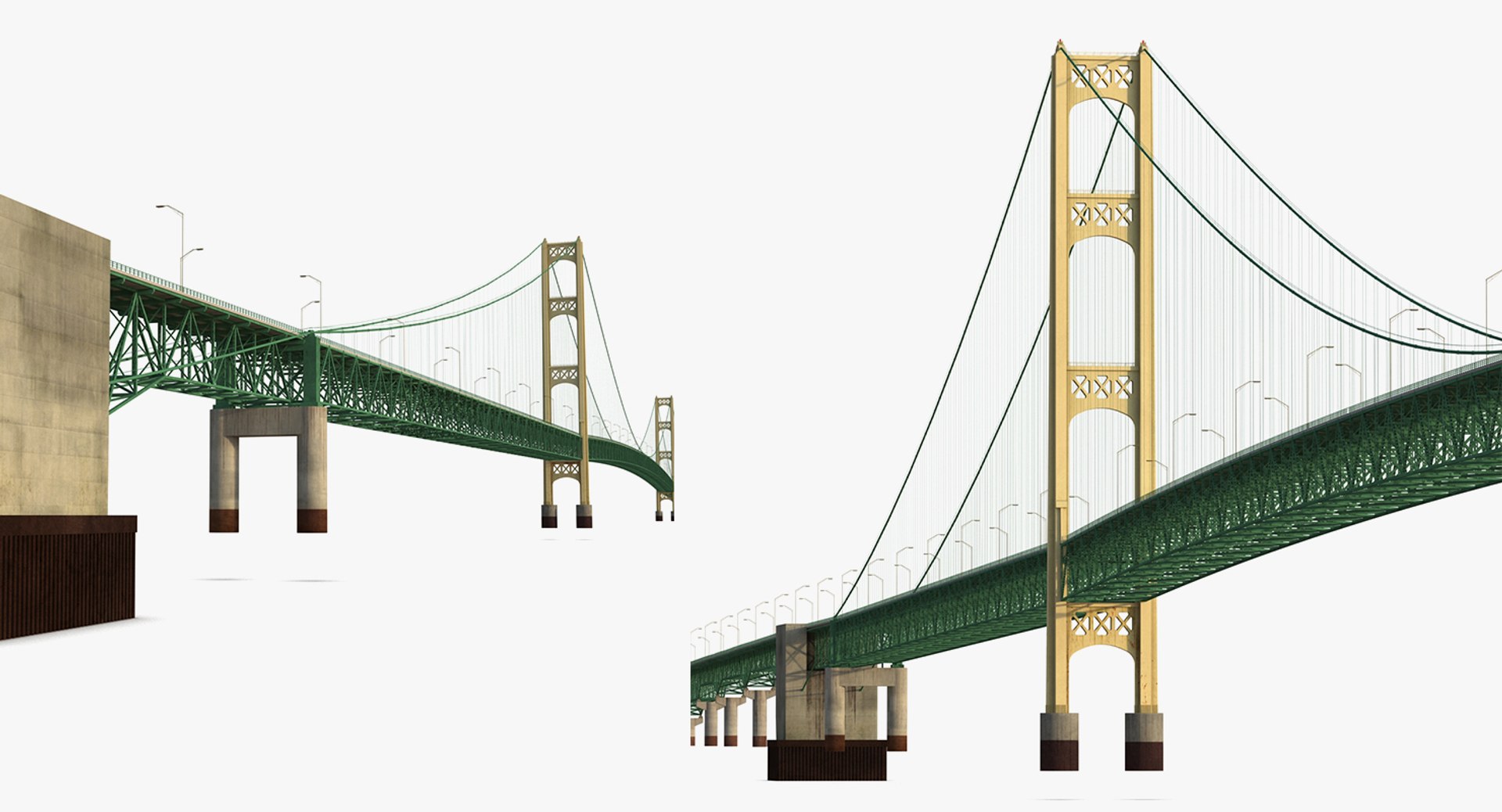 Suspension Bridges Collection 3D Model - TurboSquid 1923827